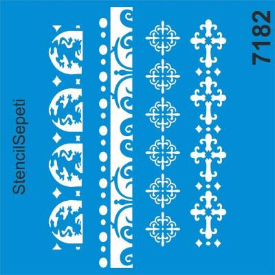 Karma Kenar Deseni - Stencil Şablon Geometrik Tekrarlayan Desenler ...
