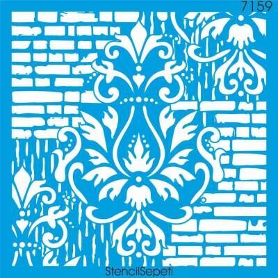 Karma Tuğla Deseni- Stencil Şablon Duvar Desenleri