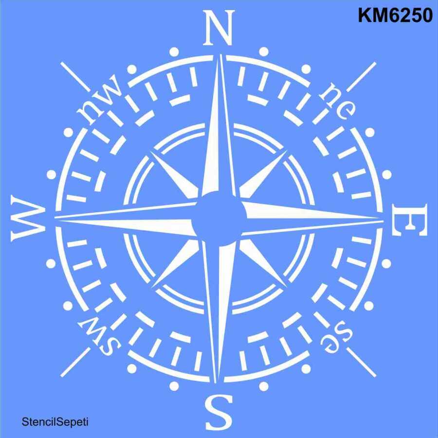 Pusula - Stencil Boyama Şablonu Kalın Malzeme Stencil StencilSepeti